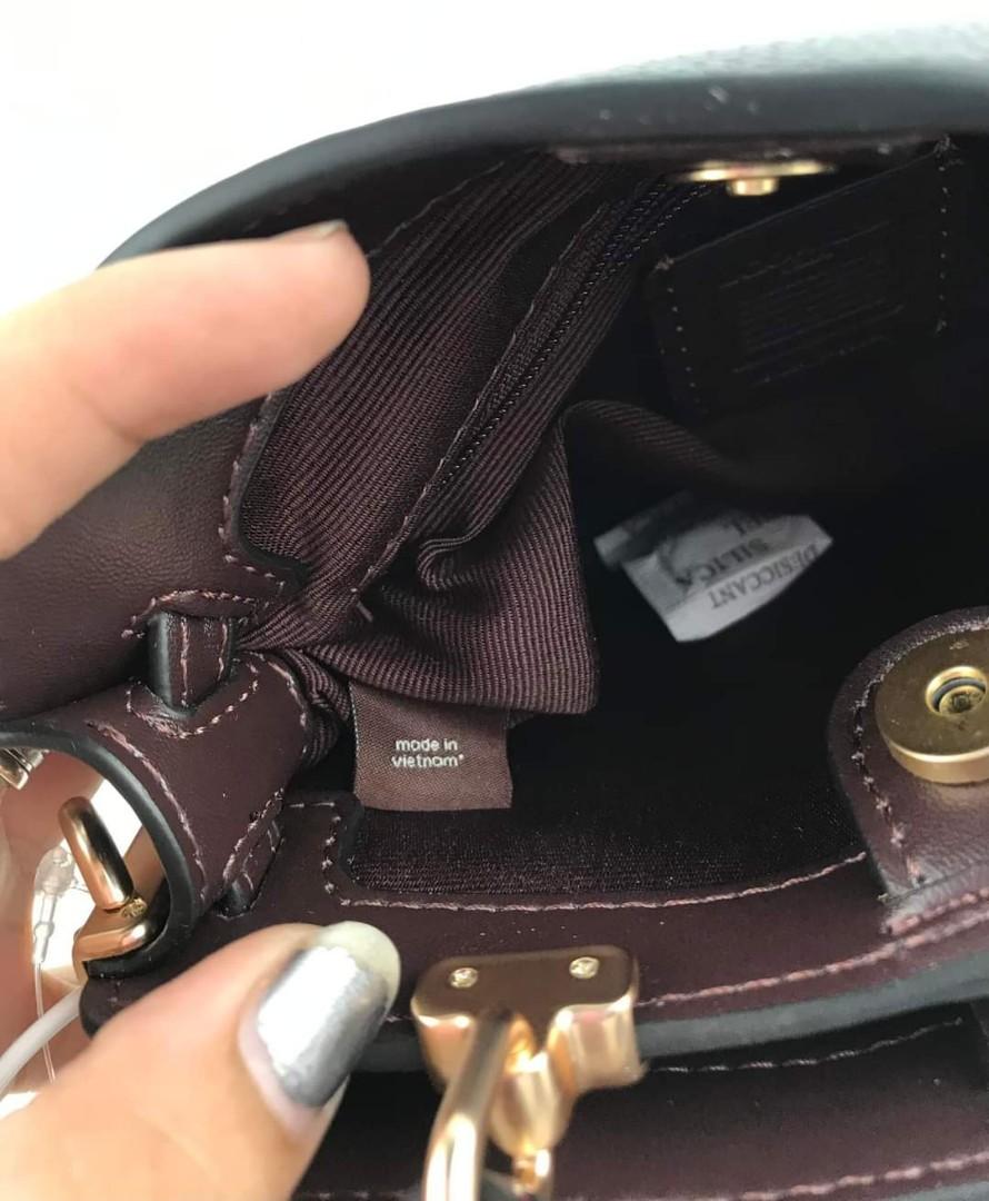 Coach Mini Lane Top Handle in Plain Black, Women's Fashion, Bags ...