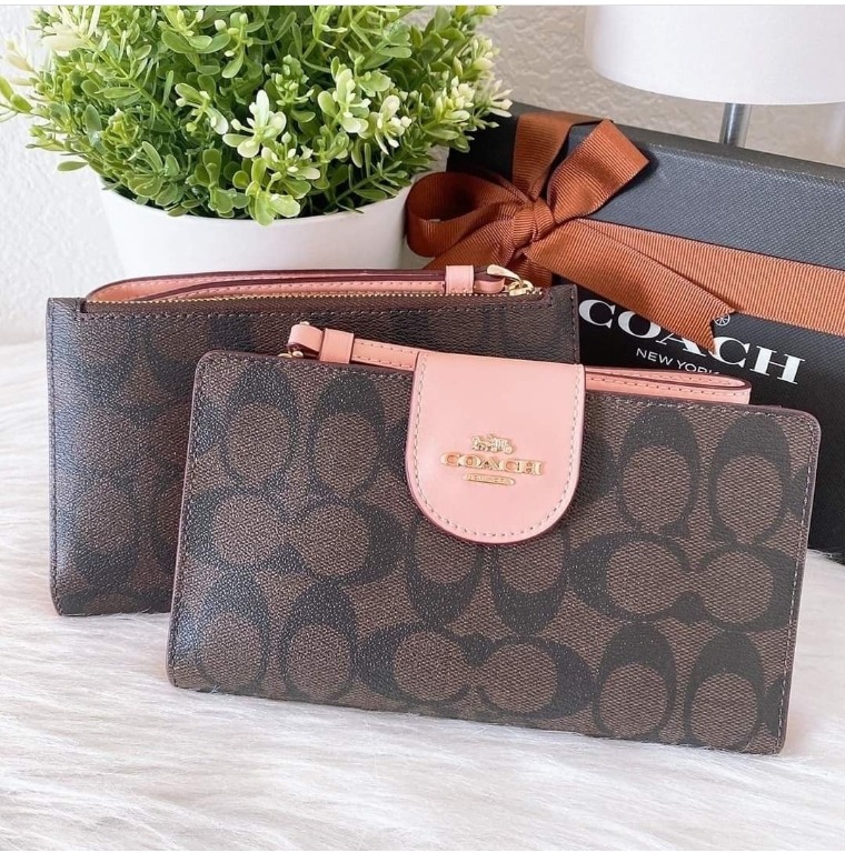 Coach Tech Phone Wallet In Colorblock Signature Canvas C2874 - Brown ...