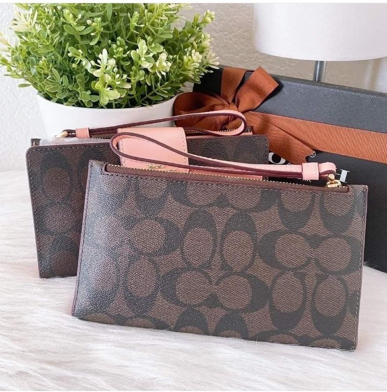 Coach Tech Phone Wallet In Colorblock Signature Canvas C2874 - Brown ...