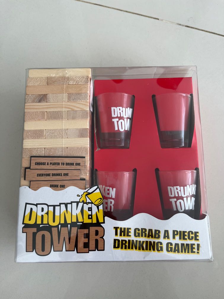 Drinking game (Drunken Tower), Hobbies & Toys, Toys & Games on Carousell