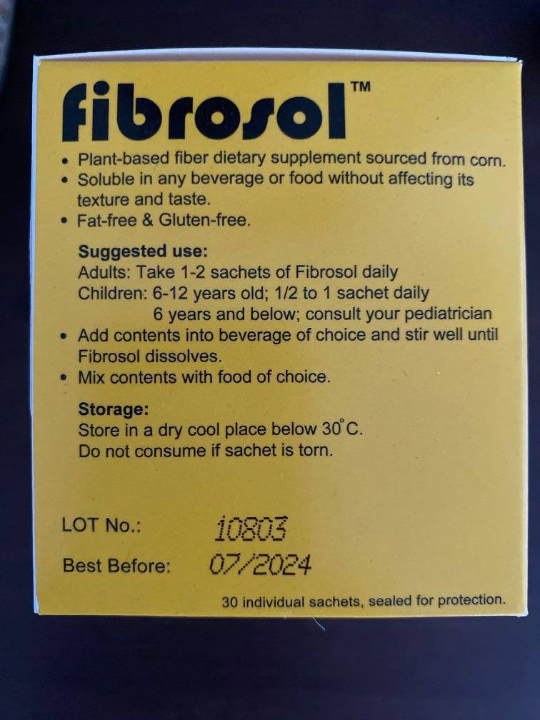 Fibrosol, Health & Nutrition, Health Supplements, Vitamins ...