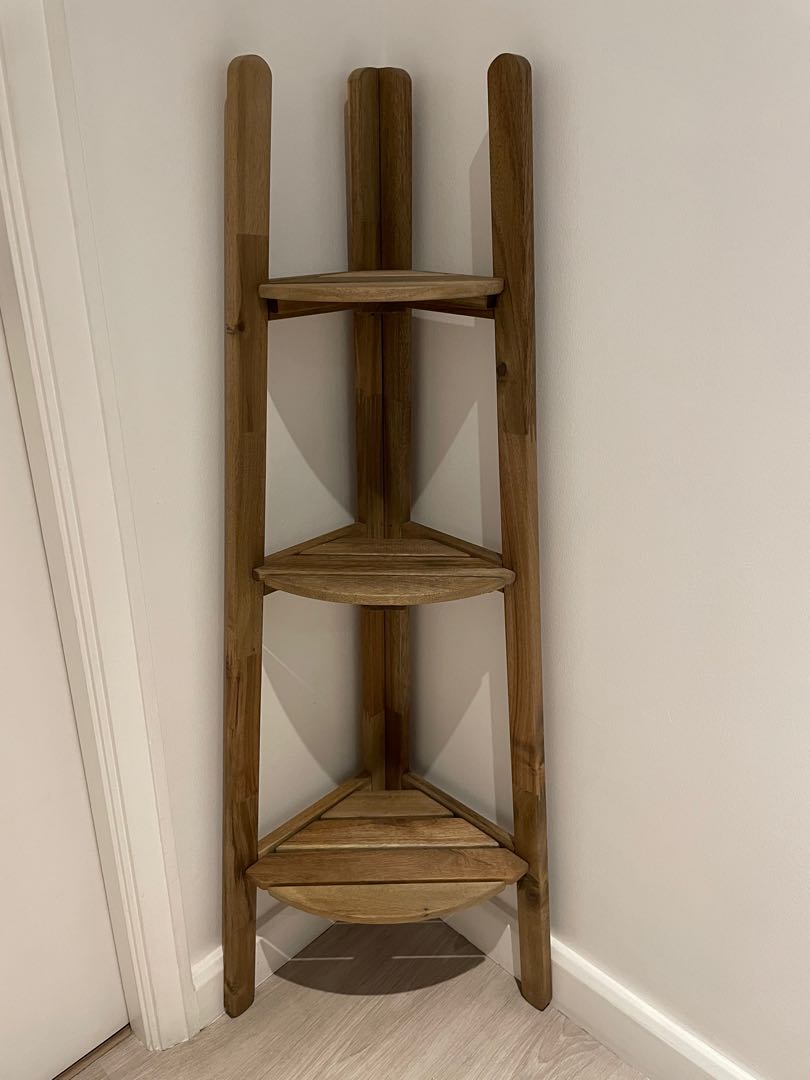 Good as New IKEA ASKHOLMEN Plant Stand - Light Brown Stained, Furniture ...