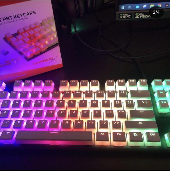 HyperX Alloys Origin Core TKL (Red Switch) with HyperX White PBT Key ...