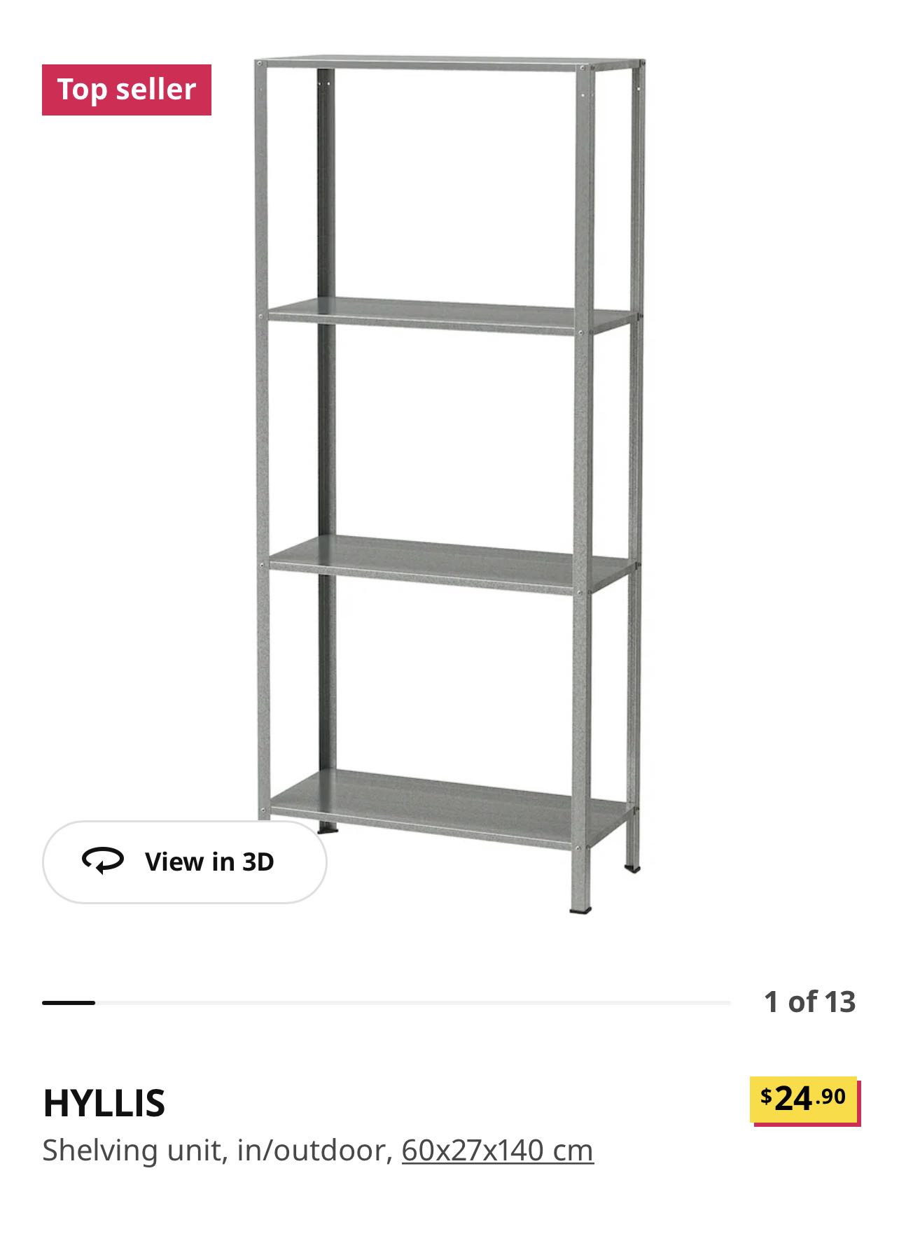 Ikea metal rack, Furniture & Home Living, Furniture, Shelves, Cabinets ...