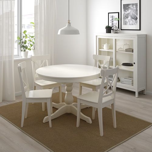 IKEA Solid wood Dining Table set, expandable, 傢俬＆家居, 傢俬, 桌子 - Carousell