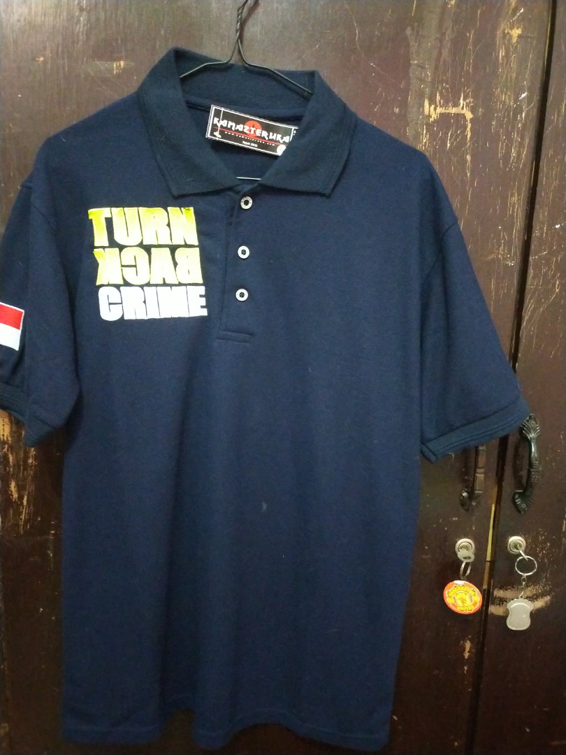 Kaos Polo Turn Back Crime Ukuran XL #BerkahMerdeka, Fesyen Pria ...