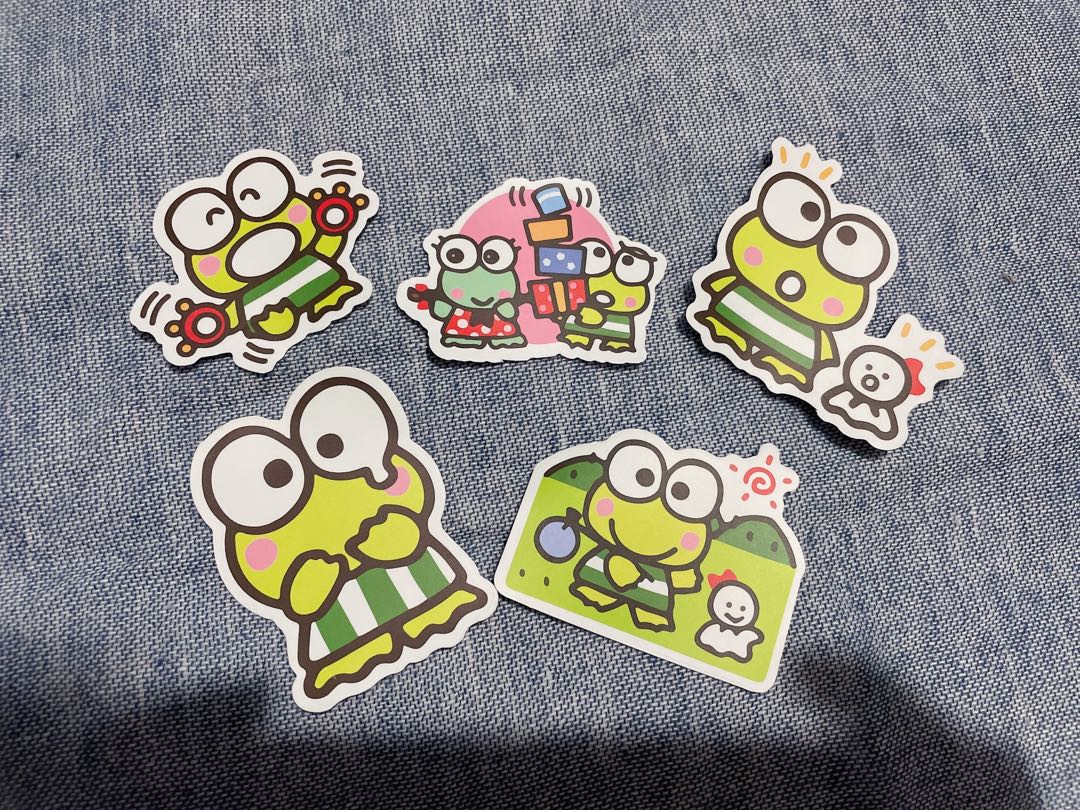 （唔包郵、看圖下單）keroppi stickers 貼紙, 興趣及遊戲, 書本 & 文具, 雜誌 - Carousell
