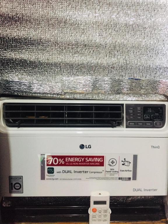LA100EC LG 1HP dual inverter window type aircon, TV & Home Appliances ...