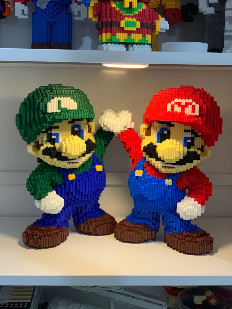 Mario Luigi Bear brick lego, Hobbies & Toys, Toys & Games on Carousell