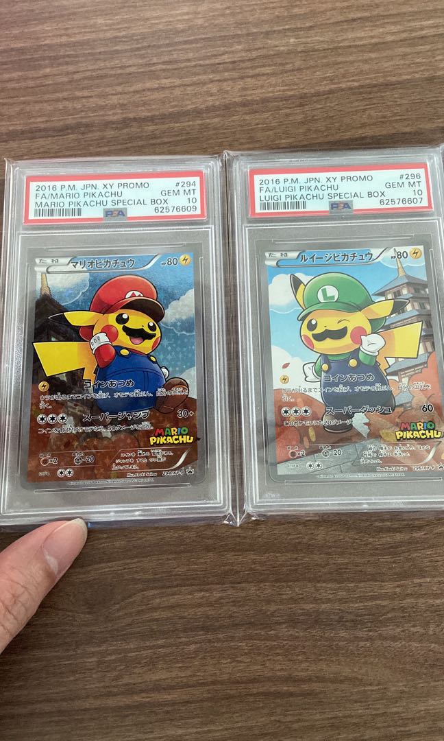 Mario Pikachu Luigi Pikachu PSA 10, Hobbies & Toys, Toys & Games on ...