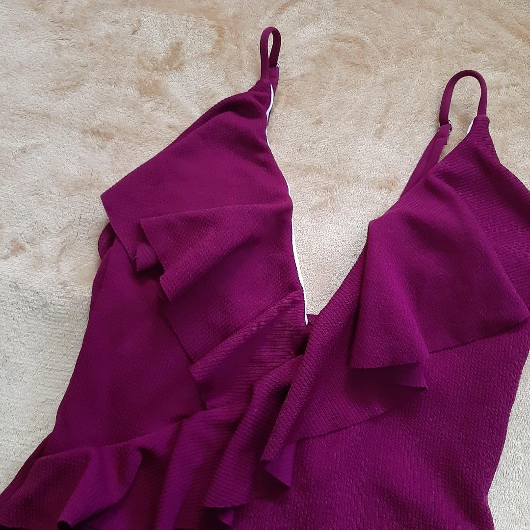 Maroon one piece bikini, Women's Fashion, Swimwear, Bikinis & Swimsuits ...