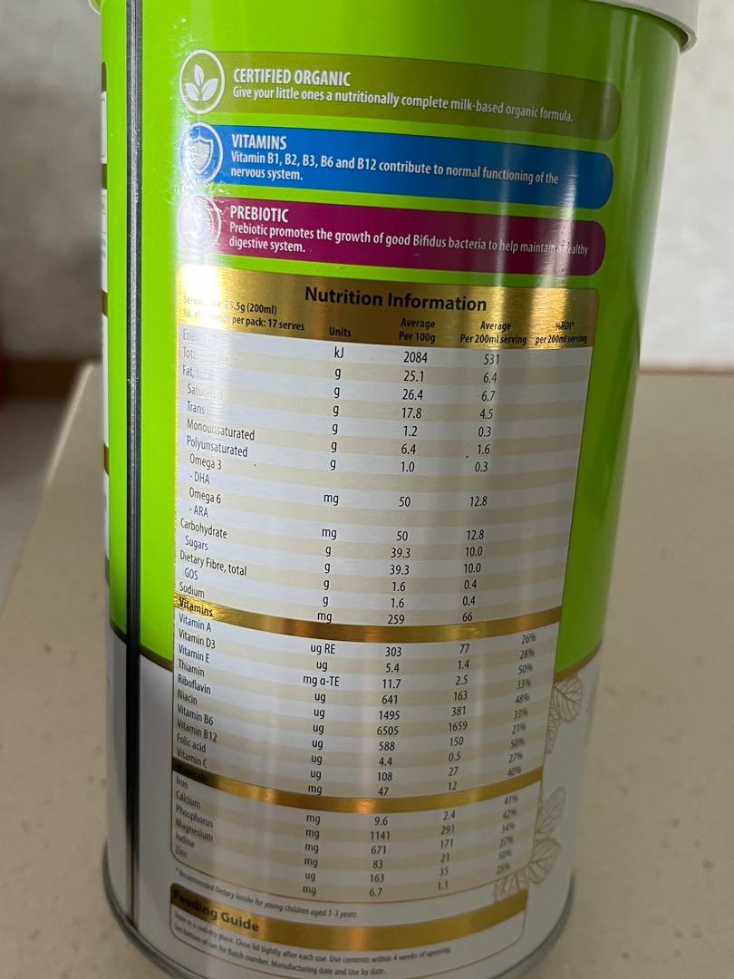 Nature one dairy organic stage 3 - 450g, Babies & Kids, Nursing ...