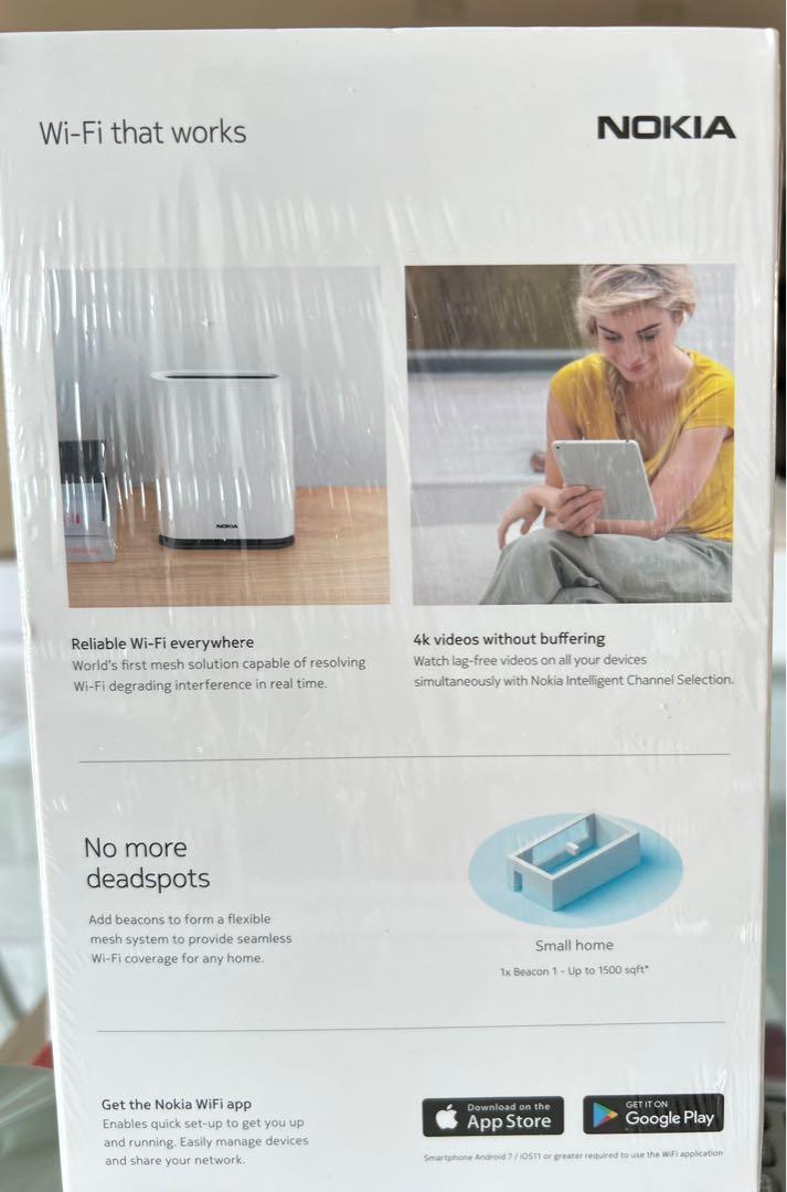 Nokia WiFi Beacon 1 Mesh Router, TV & Home Appliances, Other Home ...