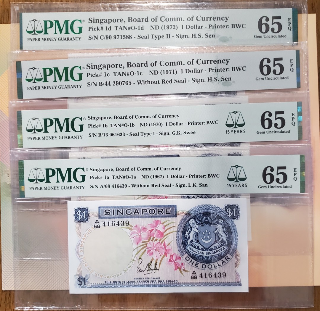 Orchid $1 - Complete 4 Signatory Set - PMG65, Hobbies & Toys ...