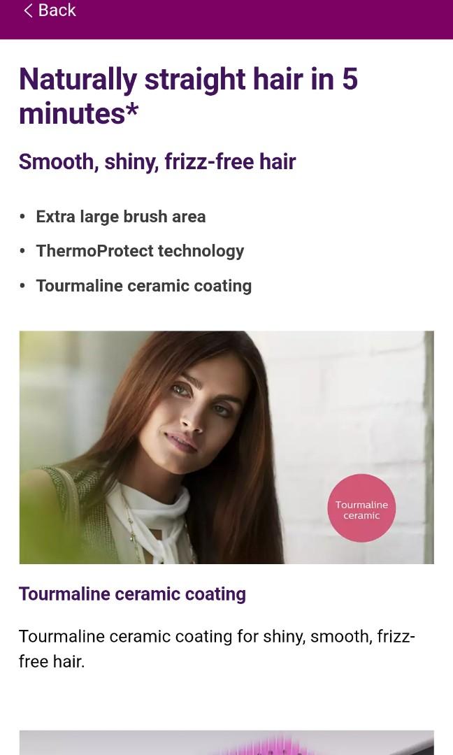 Phillips StyleCare Essential Heated Straightening Brush, Beauty ...