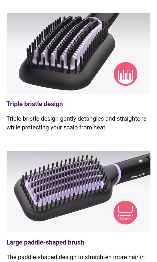 Phillips StyleCare Essential Heated Straightening Brush, Beauty ...