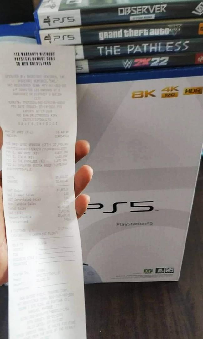 PS5 with 4 games Brandnew with Receipt, Video Gaming, Video Game ...