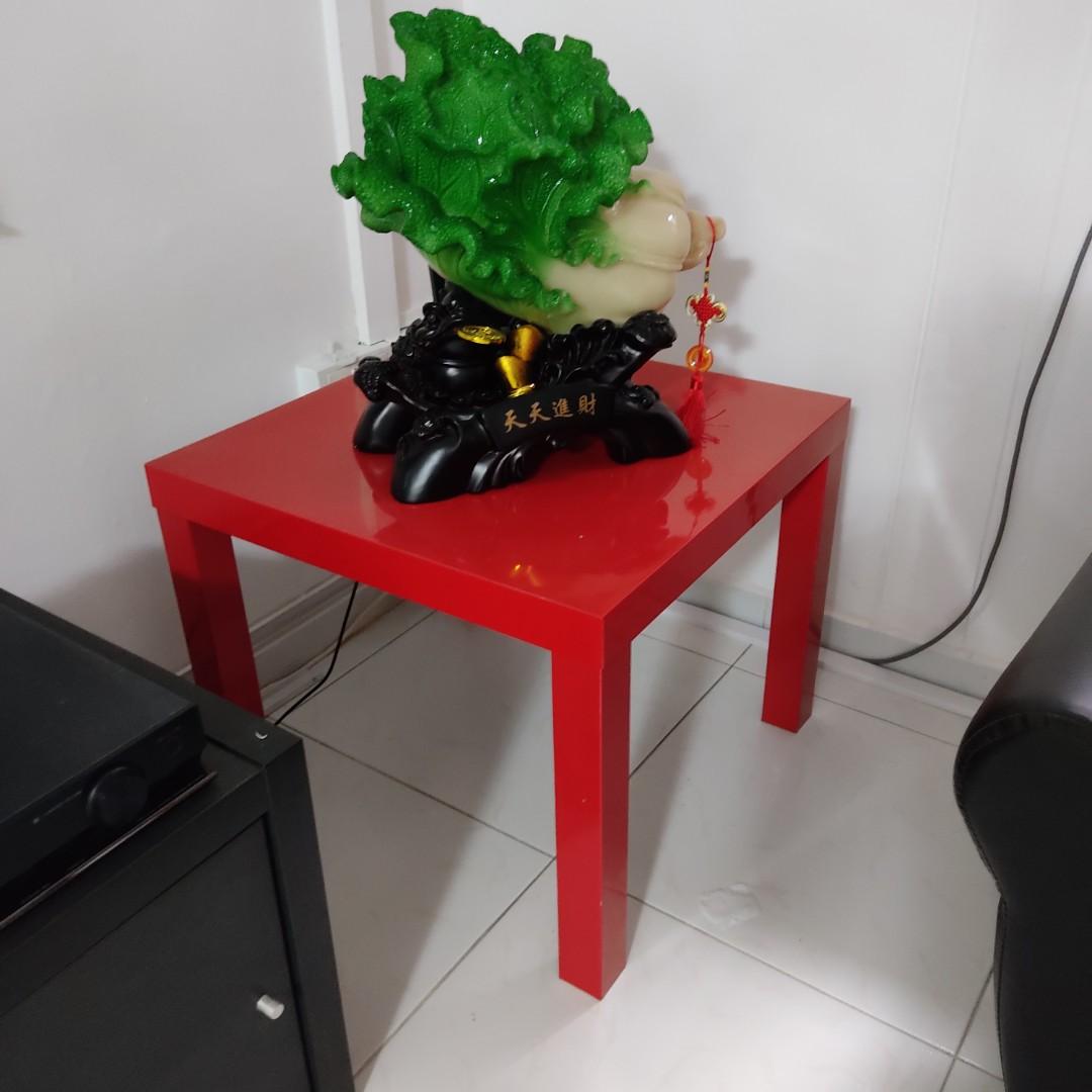 Red Square Table, Furniture & Home Living, Furniture, Tables & Sets on ...