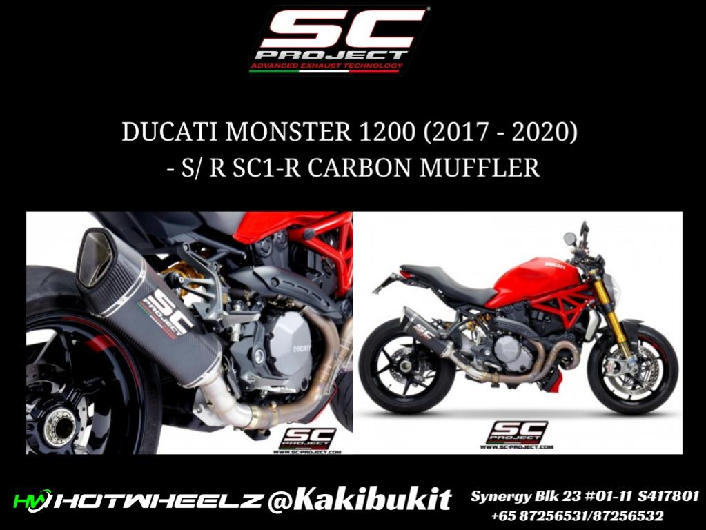 SC PROJECT EXHAUSTS - DUCATI MONSTER 1200 (2017 - 2020), Motorcycles ...