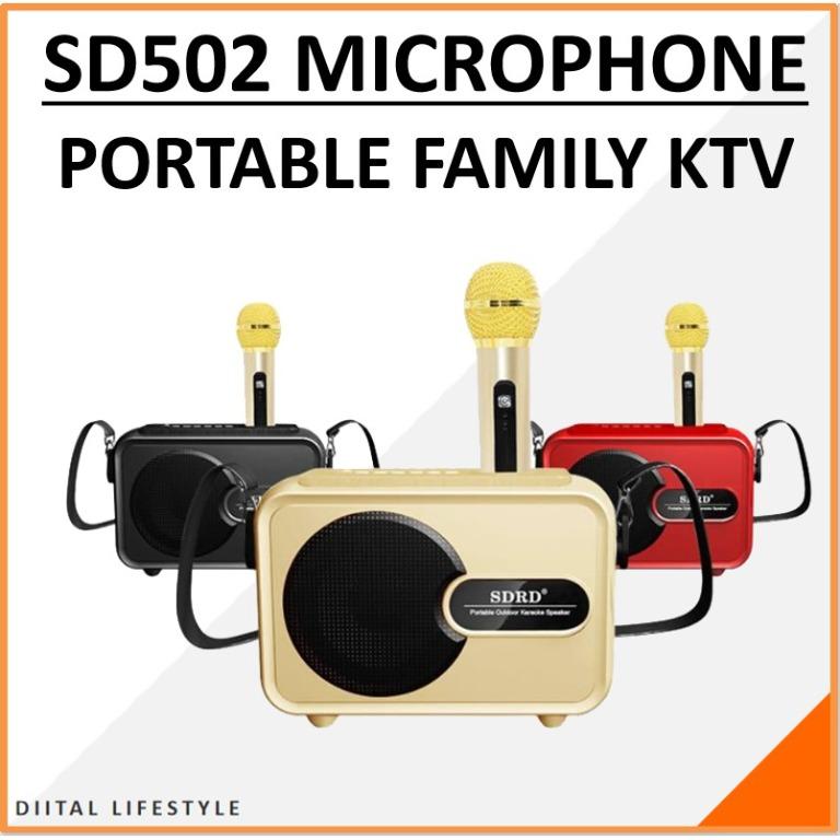 SD502 Wireless Microphone Bluetooth Speaker One Machine Karaoke OK ...