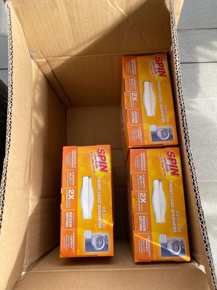 SPIN Low Suds Detergent 3 Boxes x 3kg, Everything Else on Carousell