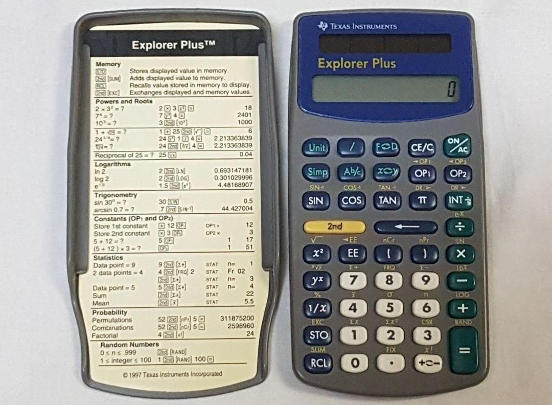 Texas Instruments Explorer Plus Solar Power Calculator, Hobbies & Toys ...