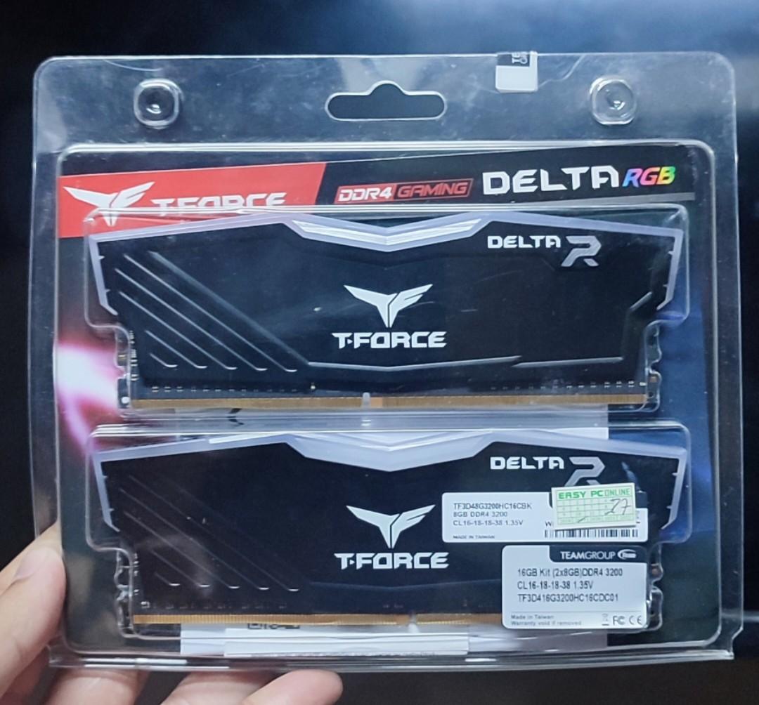 TFORCE DELTA 8GB x 2 DRR4 3200mhz, Computers & Tech, Desktops on Carousell