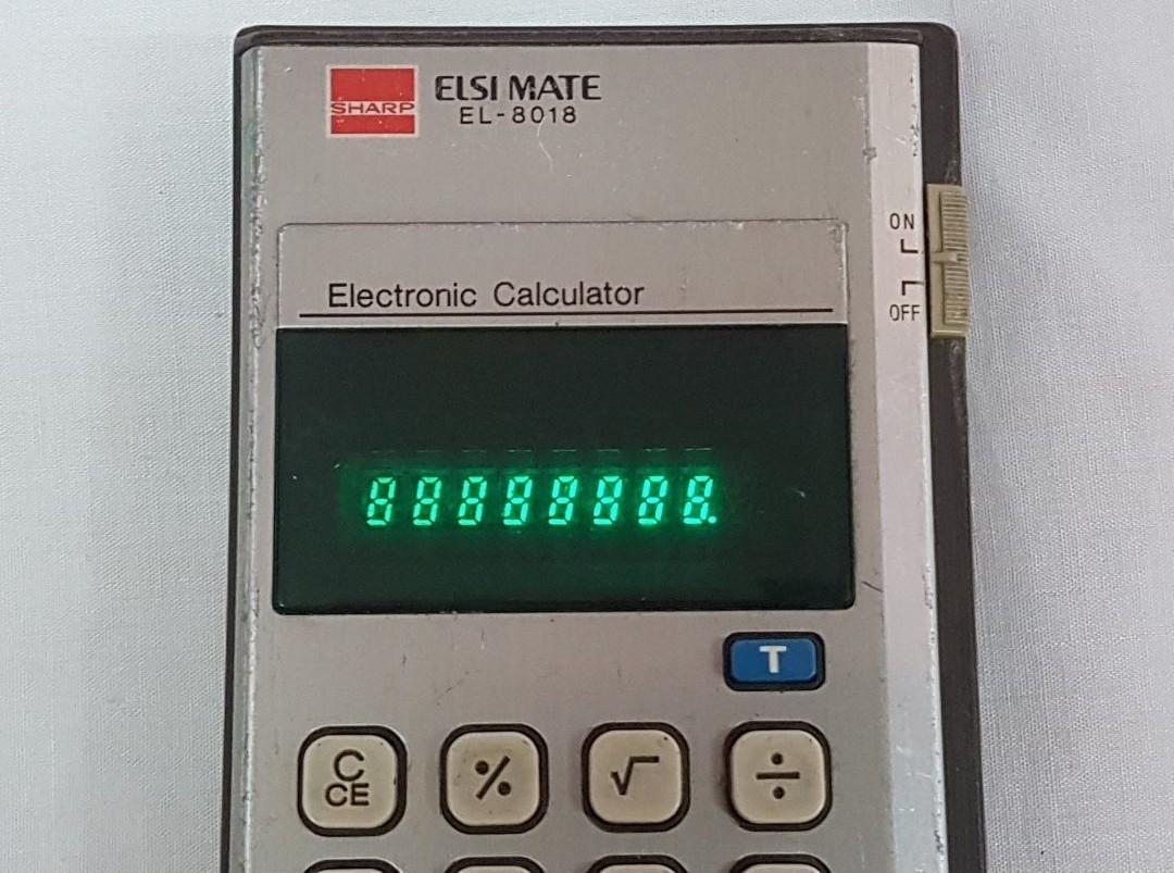 Vintage Sharp ELSI MATE EL-8018 Electronic Calculator, Hobbies & Toys ...
