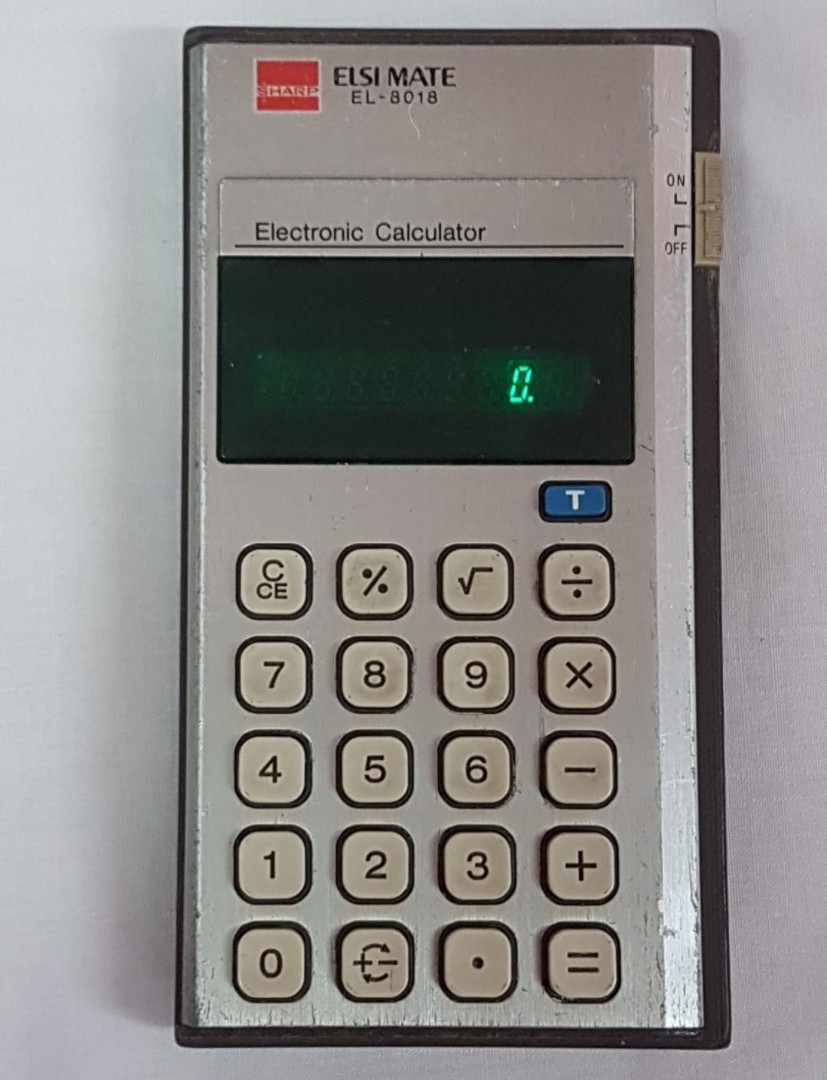 Vintage Sharp ELSI MATE EL-8018 Electronic Calculator, Hobbies & Toys ...