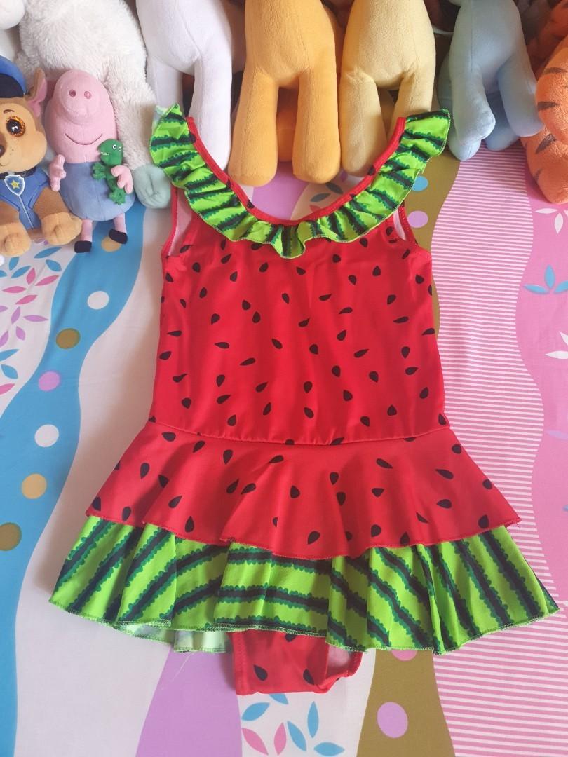 Watermelon one piece swimsuit, Babies & Kids, Babies & Kids Fashion on ...