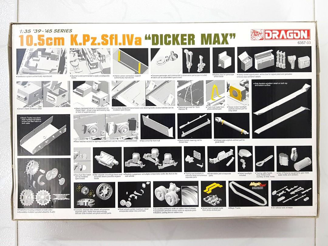 1/35 #6357 Dragon German Tank Destroyer 10.5cm K. Pz. Sfl. IVa "Dicker ...