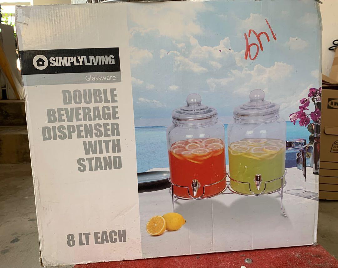 8 Litres Double Beverage Dispenser with stand, Furniture & Home Living ...