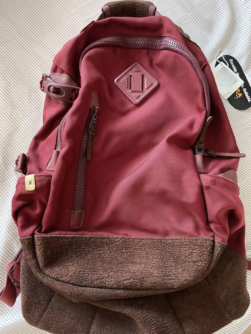 清位 極新 visvim backpack ballistic 20L 棗紅色, 男裝, 袋, 背包 - Carousell