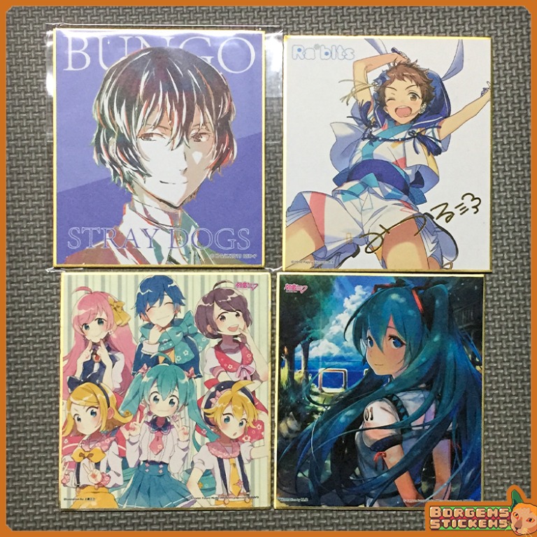 Assorted Anime Shikishi boards Hatsune Miku, Ensemble Stars, Dazai ...