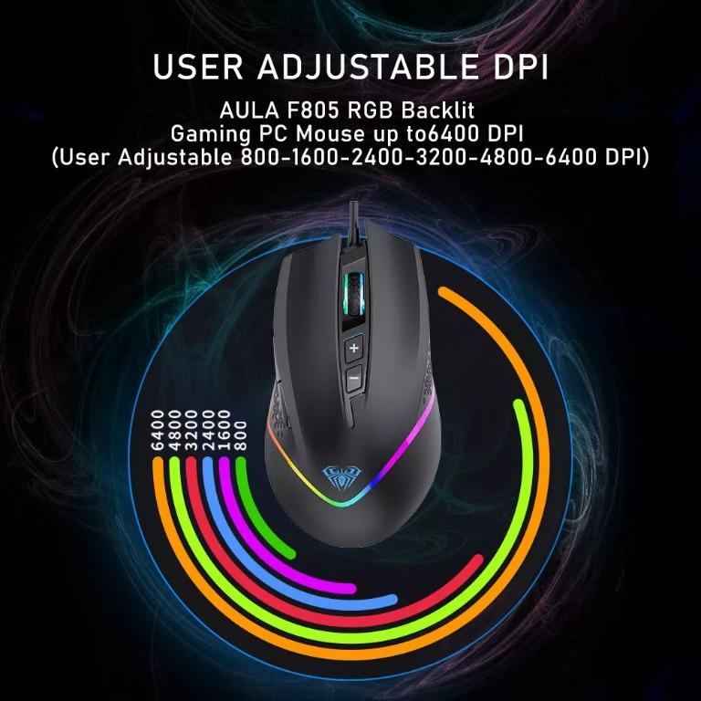 AULA Wind F805 Gaming Mouse, Computers & Tech, Parts & Accessories ...