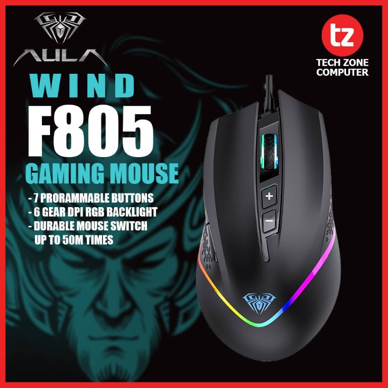 AULA Wind F805 Gaming Mouse, Computers & Tech, Parts & Accessories ...