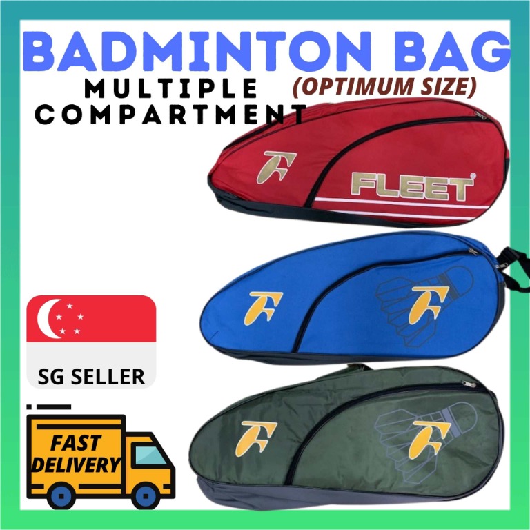 [BADMINTON BAG] FLEET RACKET RACKETBAG DOUBLE COMPARTMENT, Sports ...