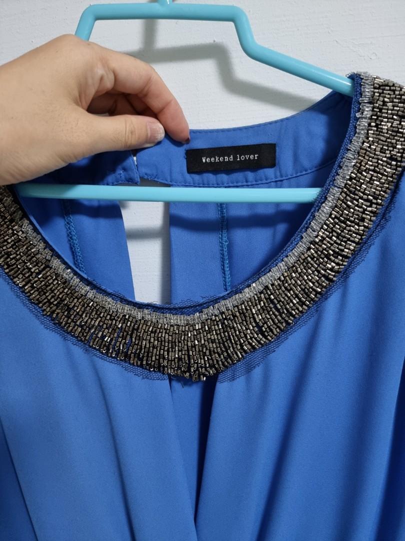 Beaded design top, Women's Fashion, Tops, Blouses on Carousell