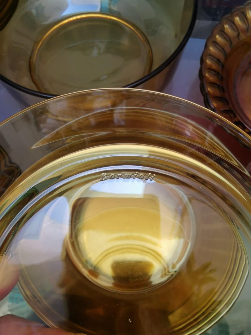 Brown glass plates, Furniture & Home Living, Kitchenware & Tableware ...