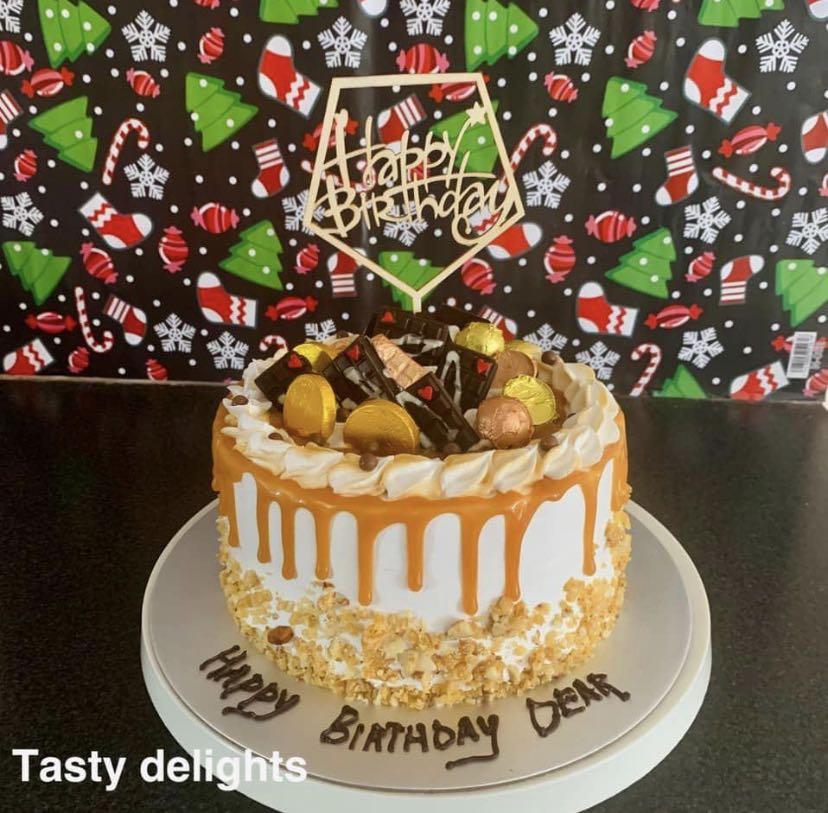 Butterscotch money pulling cake,caramel cake,pull out cake,money cake ...