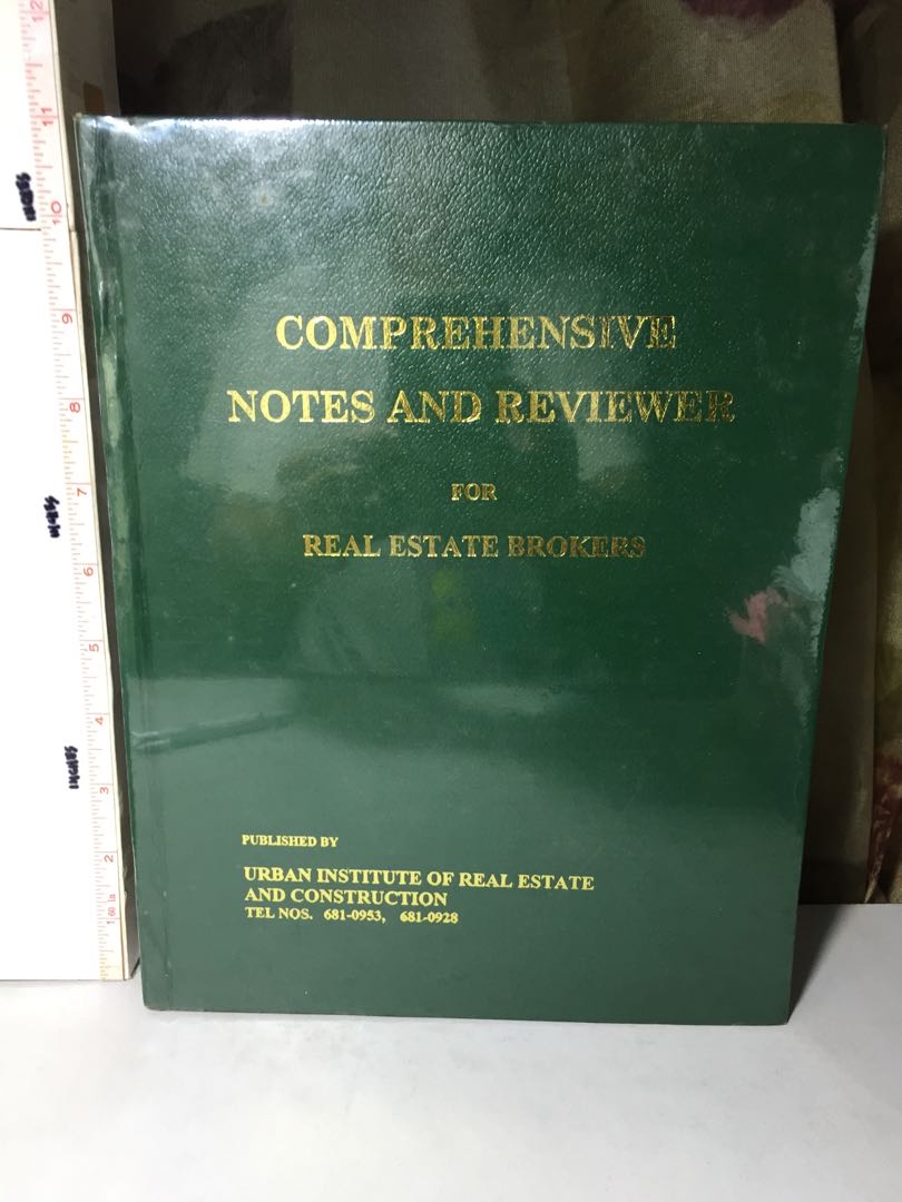 Comprehensive Notes and Reviewer for Real Estate Brokers 1994, Hobbies ...