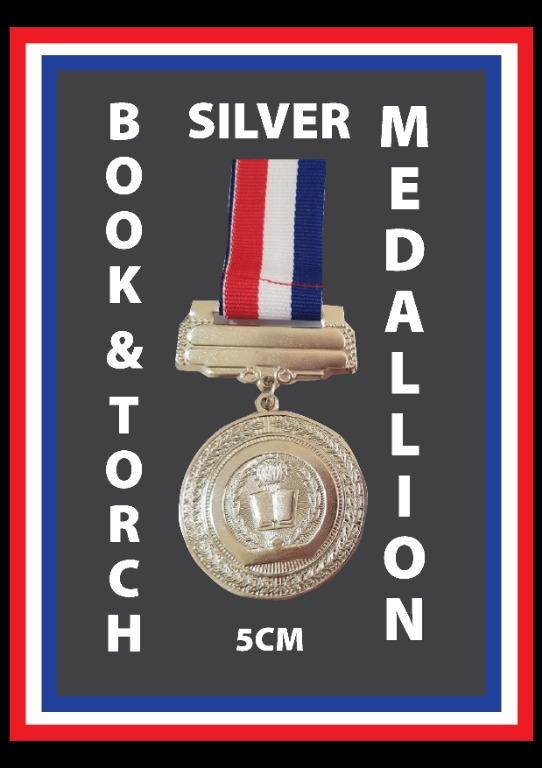 DEPED KAGAWARAN BOOK AND TORCH MEDALLION 5CM 6CM GOLD SILVER BRONZE ...