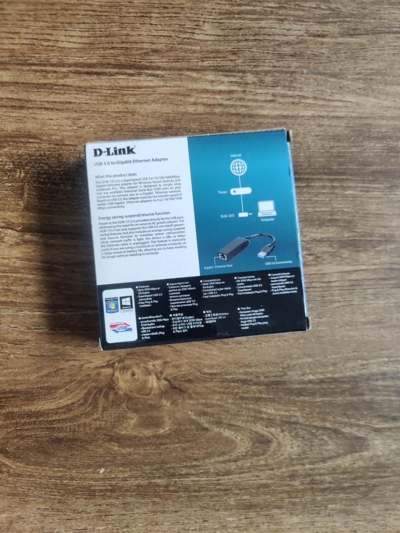 D-Link USB 3.0 to Gigabit Ethernet Adapter, Computers & Tech, Parts ...