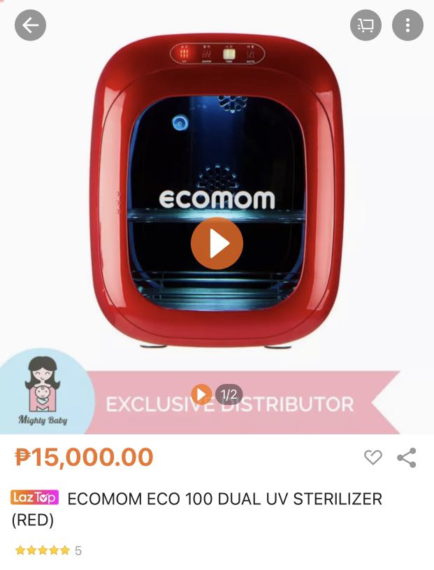 ECOMOM Sterilizer, Babies & Kids, Nursing & Feeding, Breastfeeding ...