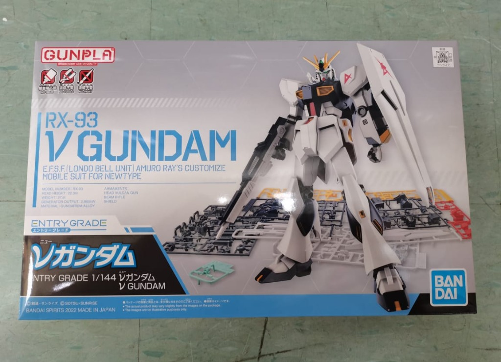 ENTRY GRADE RX-93 V GUNDAM / NU GUNDAM EG 1/144 GUNPLA BANDAI, Hobbies ...