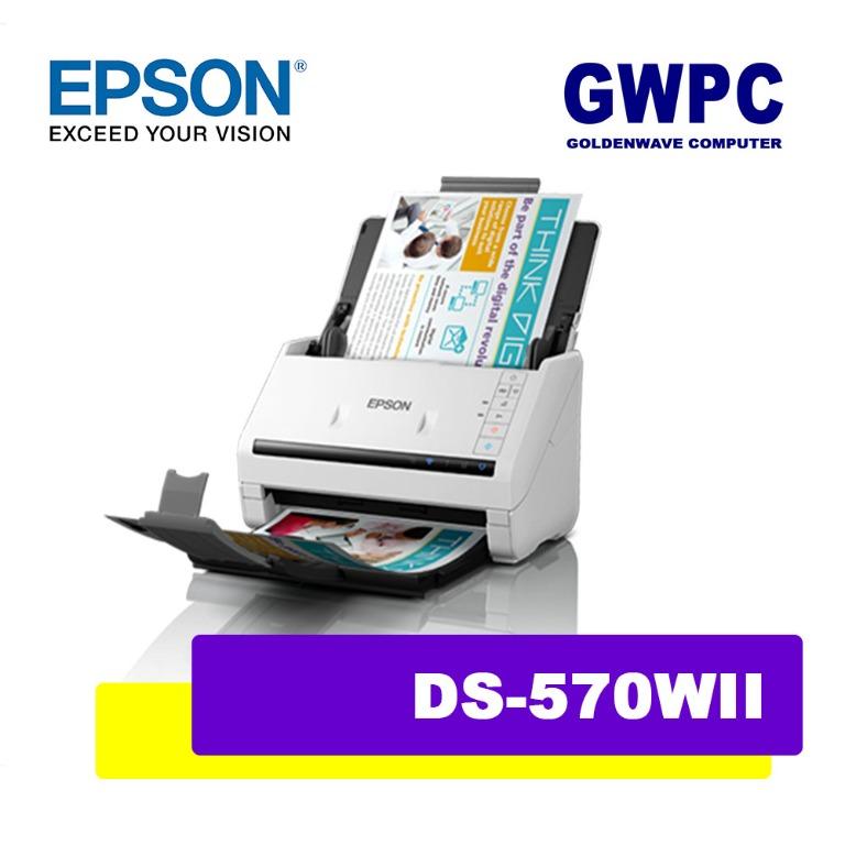 Epson WorkForce DS-570WII A4 Duplex Sheet-fed Document Scanner DS 570W ...