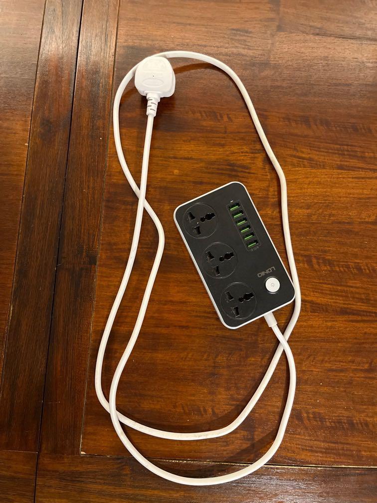 Extension Plug - 2m with 3x3 pin plugs and 6 USB plugs, Computers ...