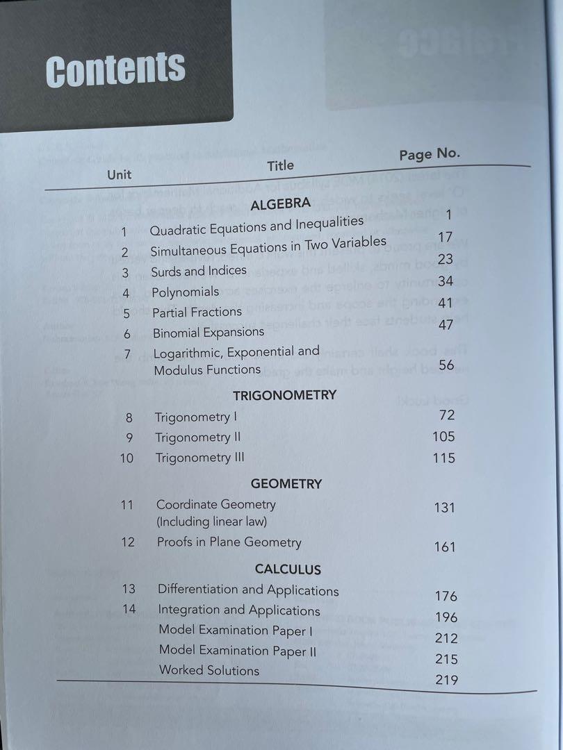 GCE O Levels Additional Maths, Hobbies & Toys, Books & Magazines ...
