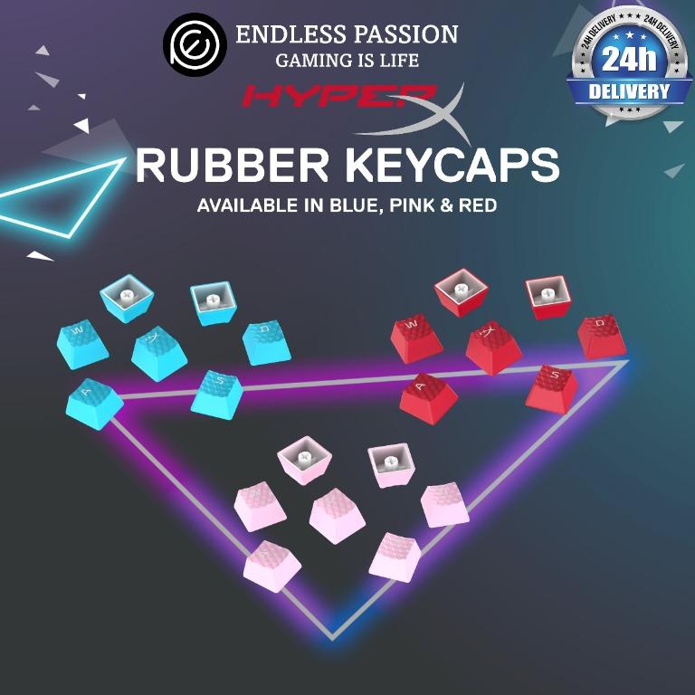 HyperX Rubber Keycaps (Red / Blue / Pink), Computers & Tech, Parts ...