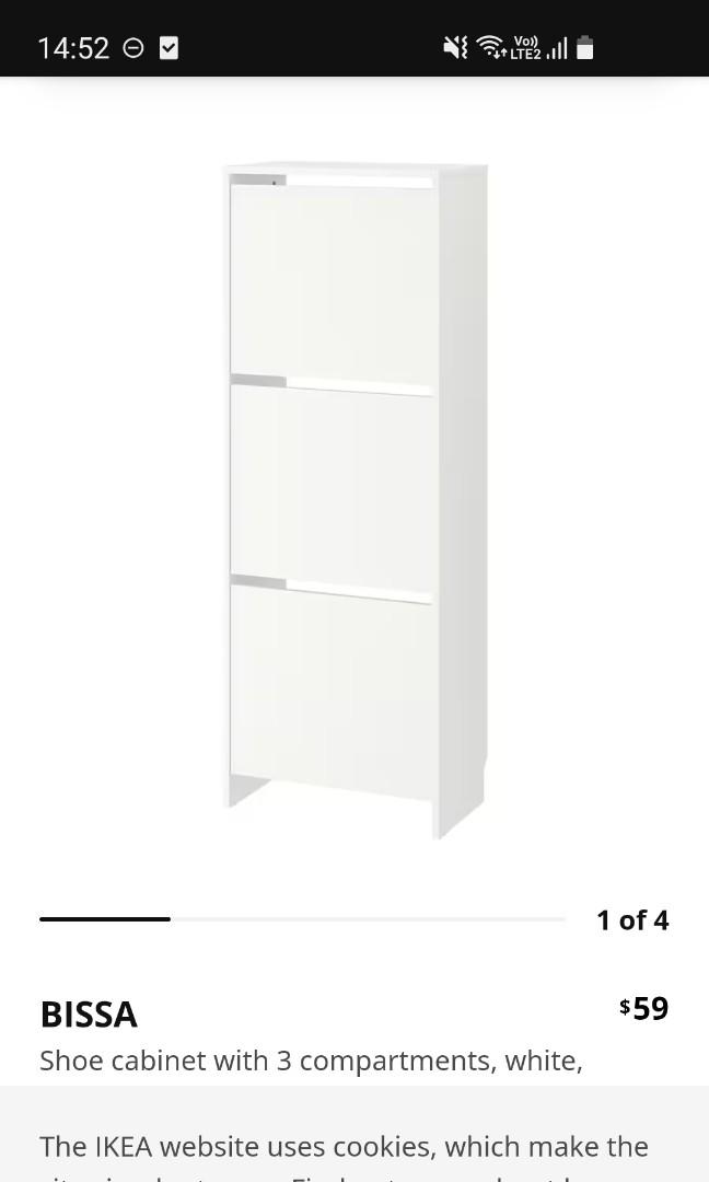 IKEA bissa shoe rack, Furniture & Home Living, Furniture, Shelves ...